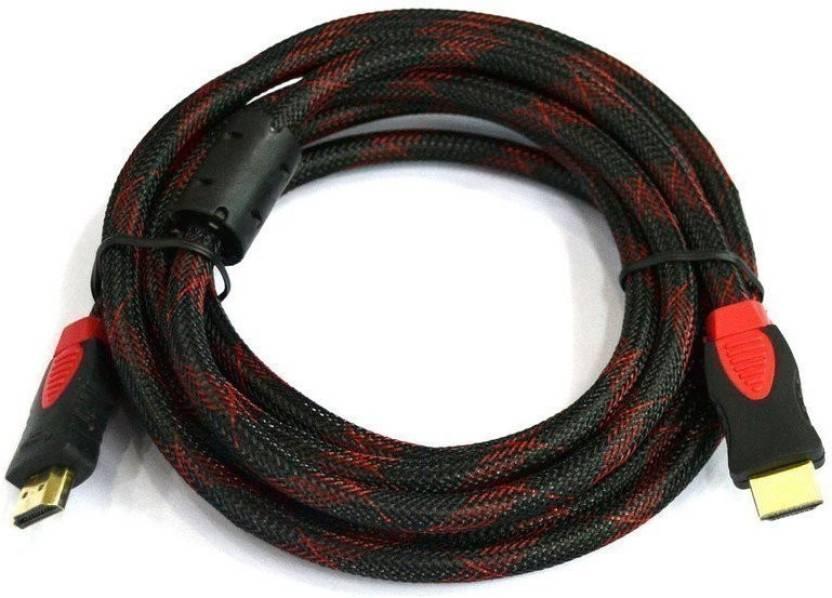 5 Mtr Hdmi Cable (Red) Connect your laptop or game console to a TV or ...