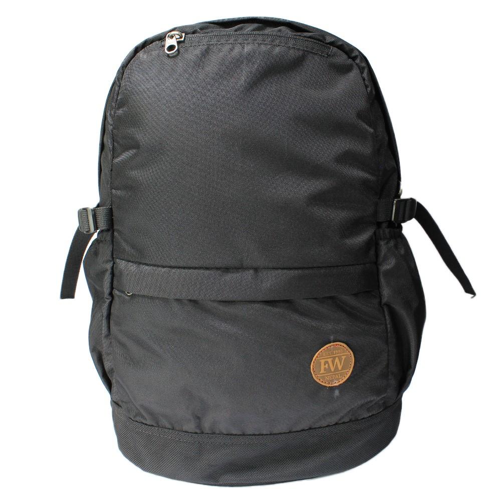Black Solid Backpack-Unisex | Daraz.com.np