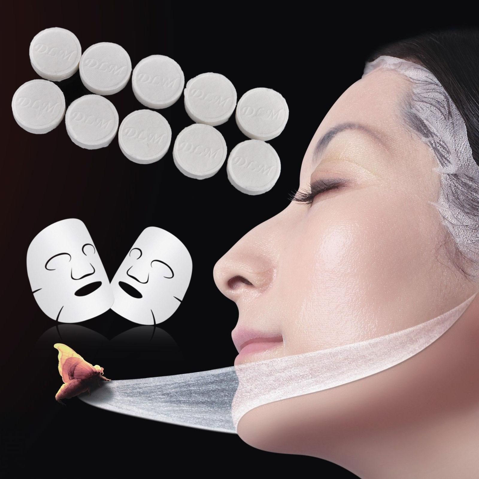 10Pcs Compressed Facial Face Cotton Mask Sheet Diy Facial Mask Face ...