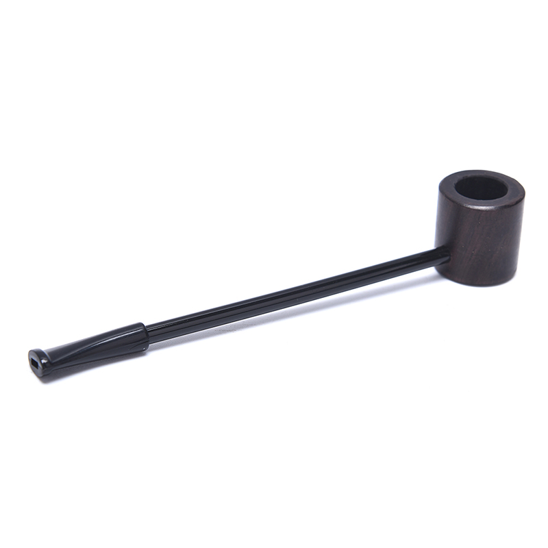 Ebony Wood Pipe Smoking Pipes Portable Smoking Pipe Herb Tobacco Pipes ...
