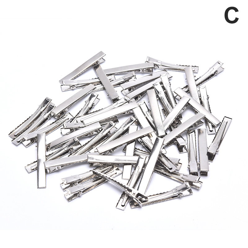 50PC Silver Tone Metal Alligator Clip Crocodile Clamps Spring Clip ...