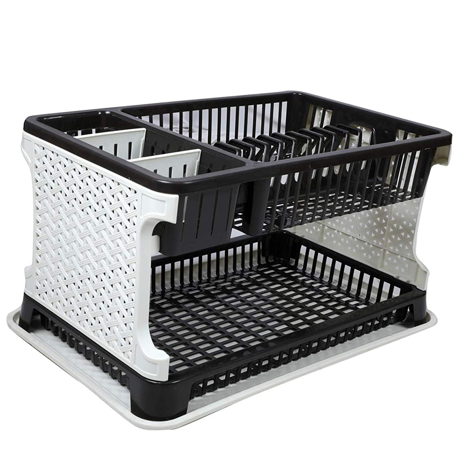 New Large Sink Set 2 Layer Dish Rack Drainer with Tray for Kitchen Dish ...