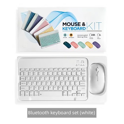 Wireless Bluetooth Keyboard and Mouse Set (Rechargeable Keyboard ...