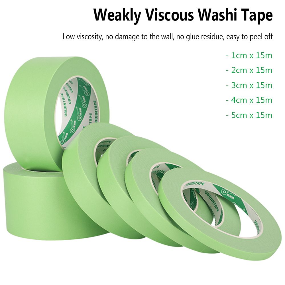 15M High Quality Adhesive Wall Art Weak Viscous Masking Tape Washi Tape ...