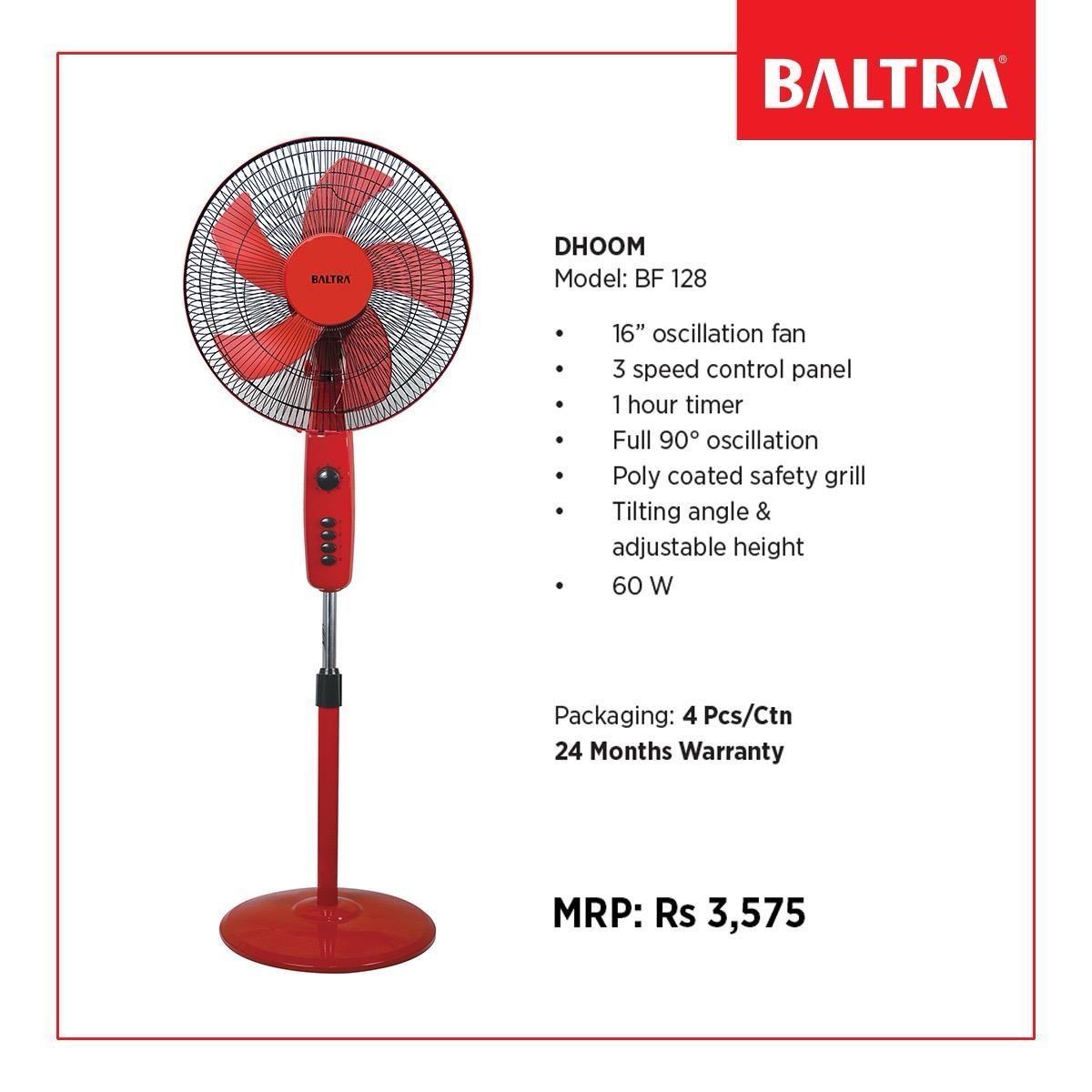 Baltra Dhoom Stand Fan With Timmer And Heavy Base | Daraz.com.np