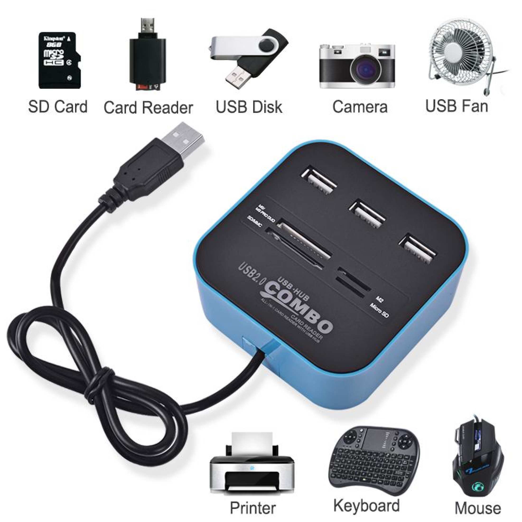 All In One Card Reader With 2.0 Usb Hub | Daraz.com.np