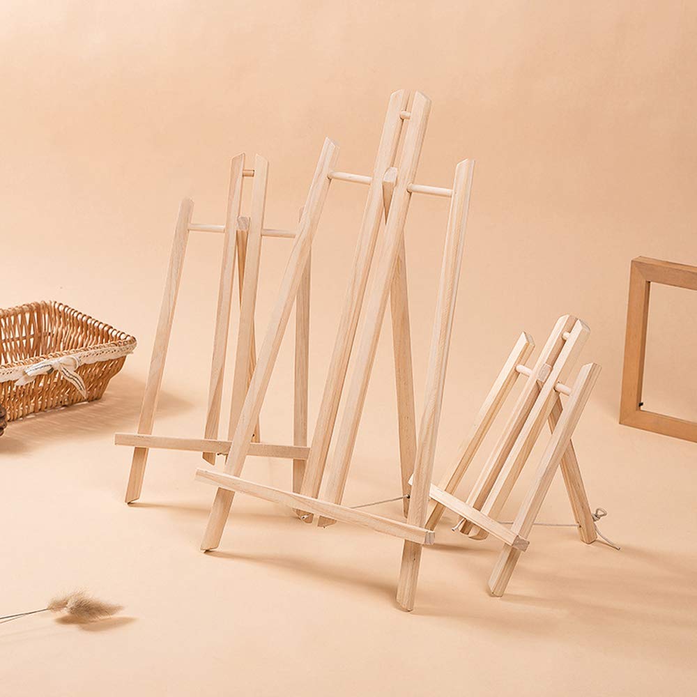 Mini Portable Wooden Art Easel Stand Adjustable Angle Tabletop Mobile ...