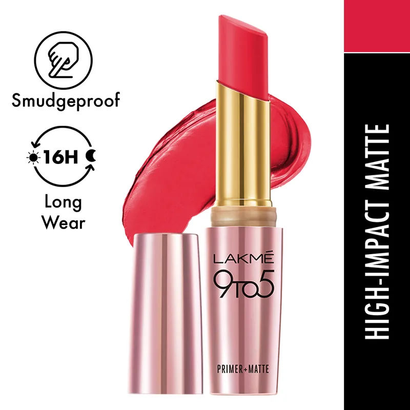 Lakme 9 To 5 Primer+Matte Pink Rose Lipsticks - (3.6gm) | Daraz.com.np