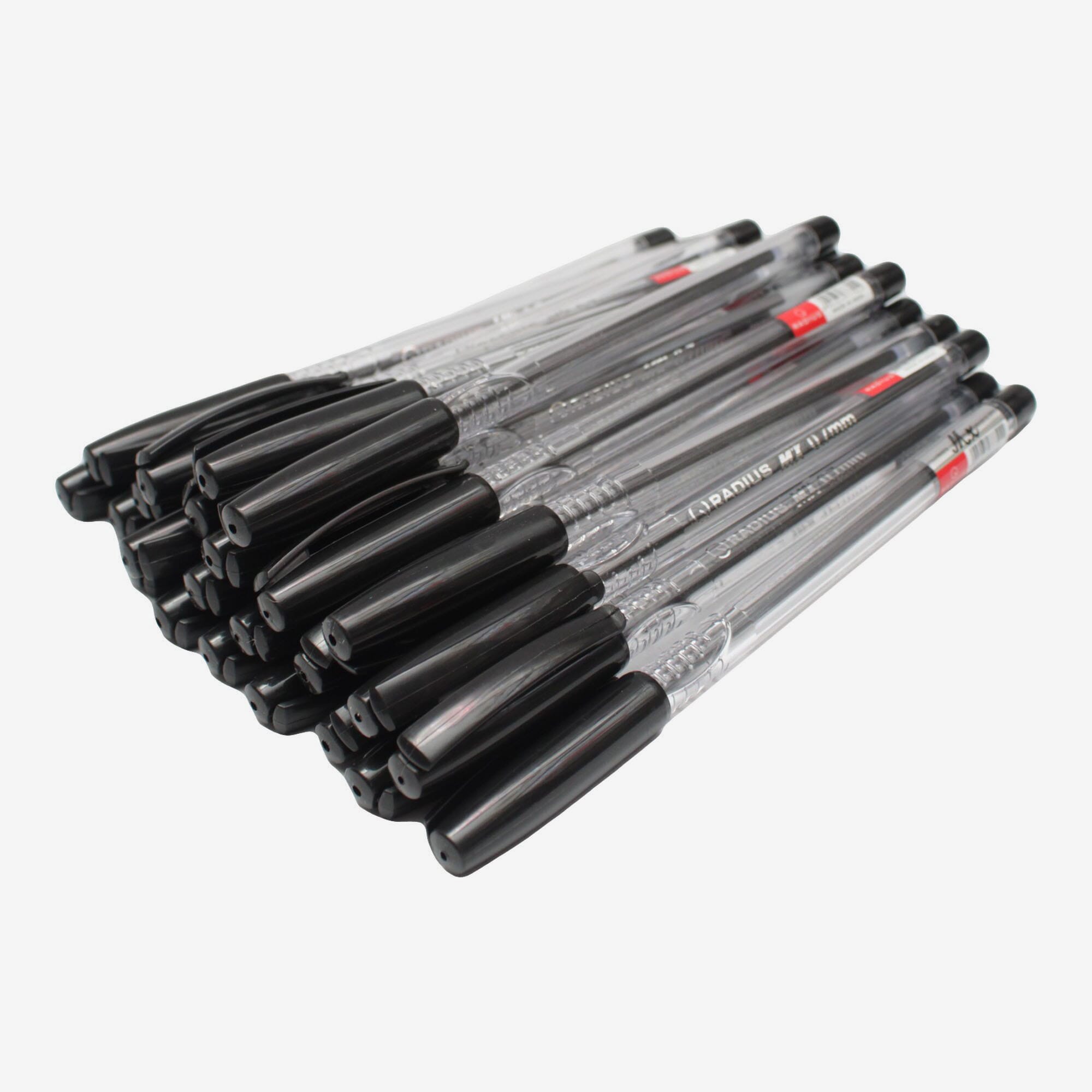 Black Color Radius Mx Ultimate Writing Pen (Black Ink) Pack Of 50 ...