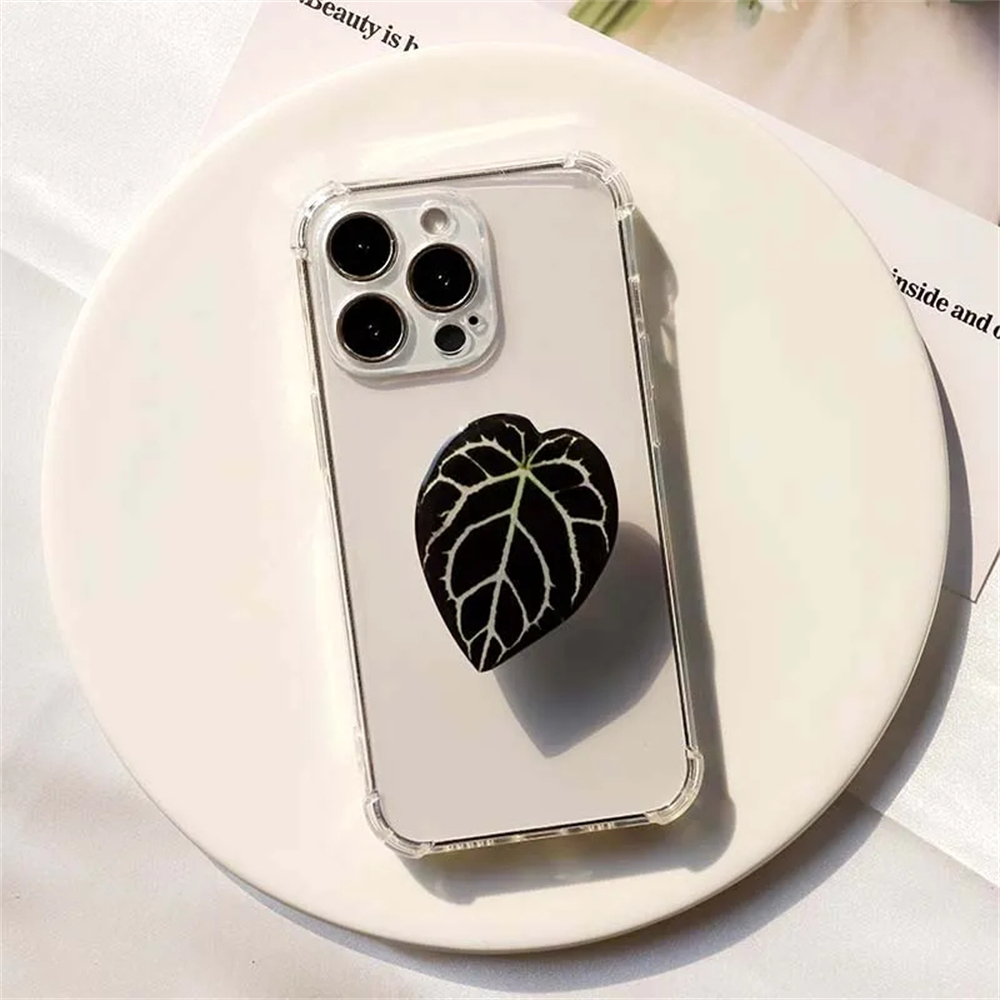 Plant Socket Folding Grip Tok Griptok Pretty Leaf Acrylic Phone Holder ...