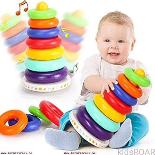 Ring Tower with 9 Stacking Rings with Adorable Lion/Duck on Top for ...