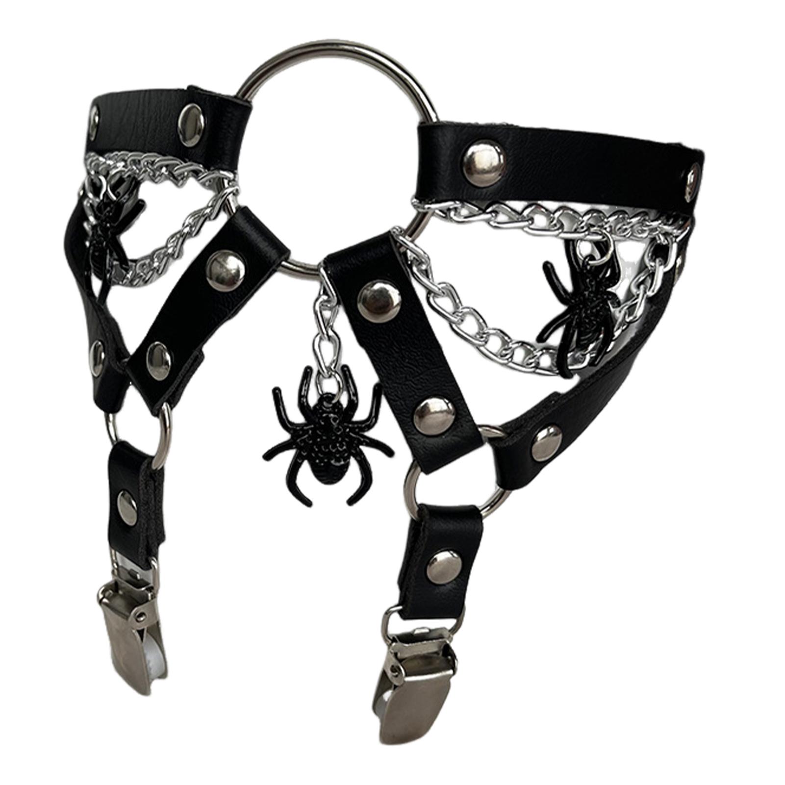 CARAT Adjustable Buckle Leg Rings Gothic Spider Leg Garter Belt for ...