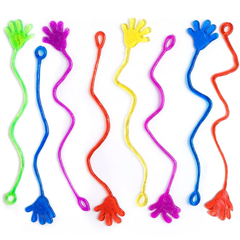 10Pcs Stretchy Sticky Toys Hands Mini Spiderman Climbing Wall Climbing ...