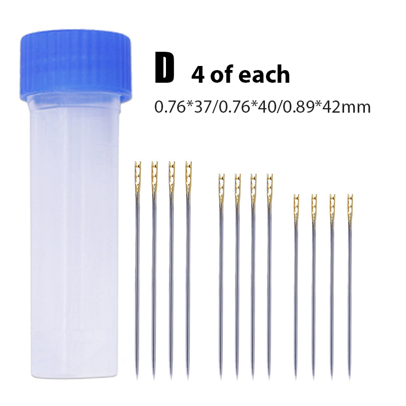 Double hole tail needle sewing tools hand sewing needle free threading ...