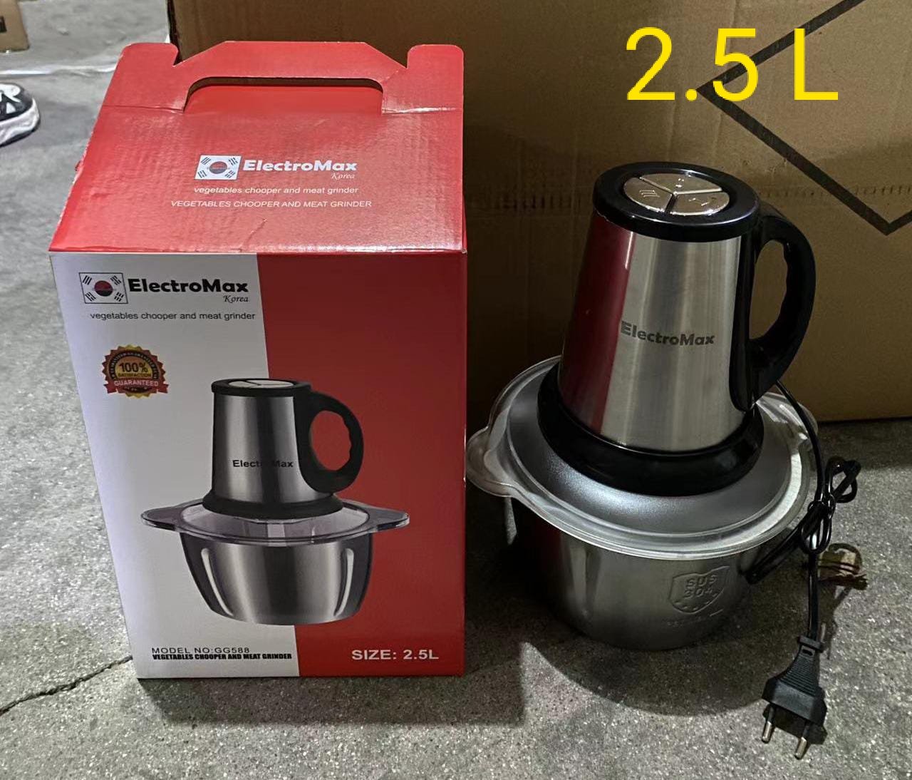 Electromax Electric Chopper Meat Grinder, 2.5L Meat & Vegetable Grinder Chopper Blender , Metal ...