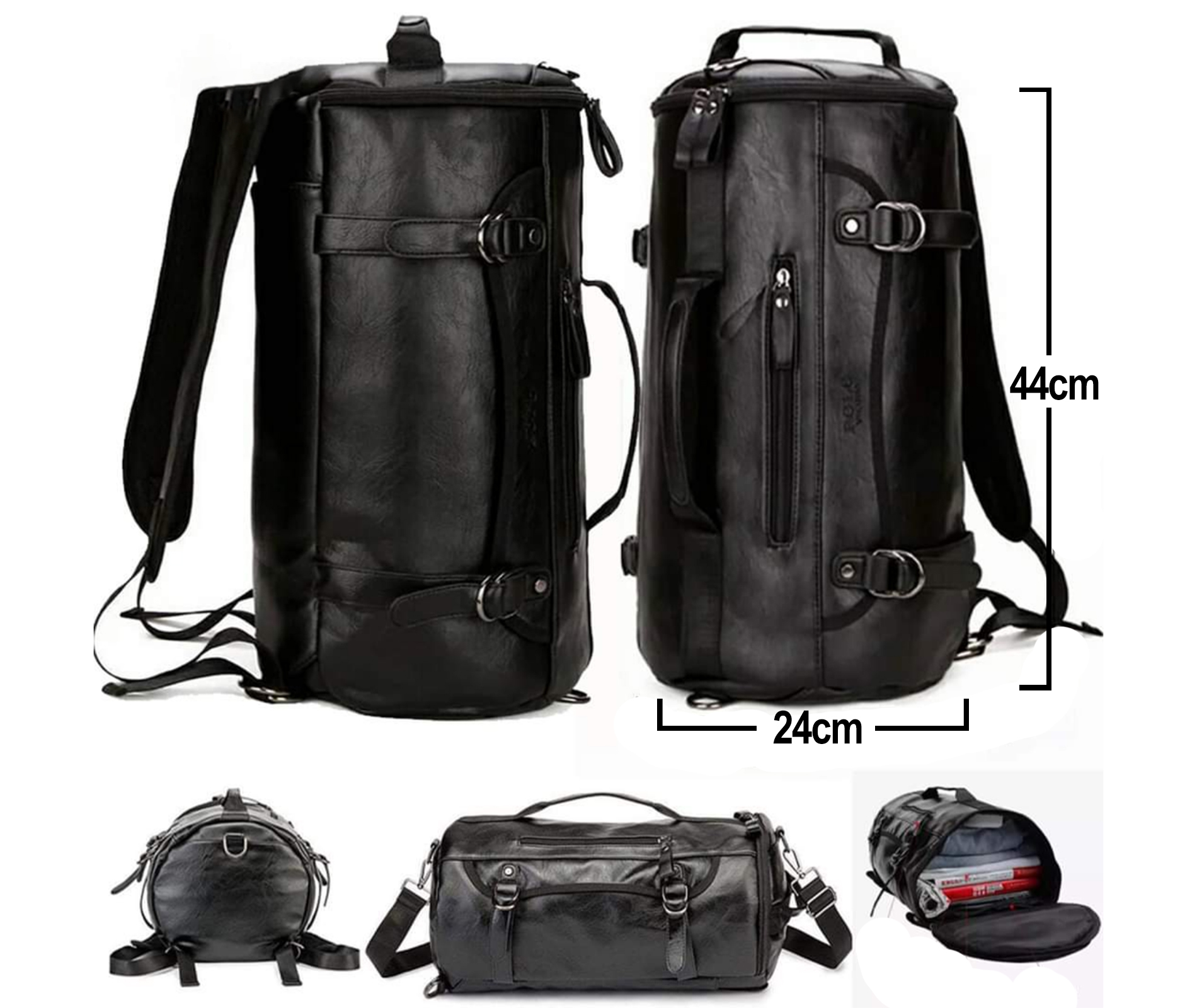 Leather Duffle Bag 3 In 1 Multipurpose Gym And Travel Bag Backpack Hand ...