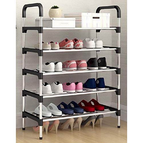 5 Layers Stainless Steel Rods Shoes Rack Home Organizer,Easy To ...
