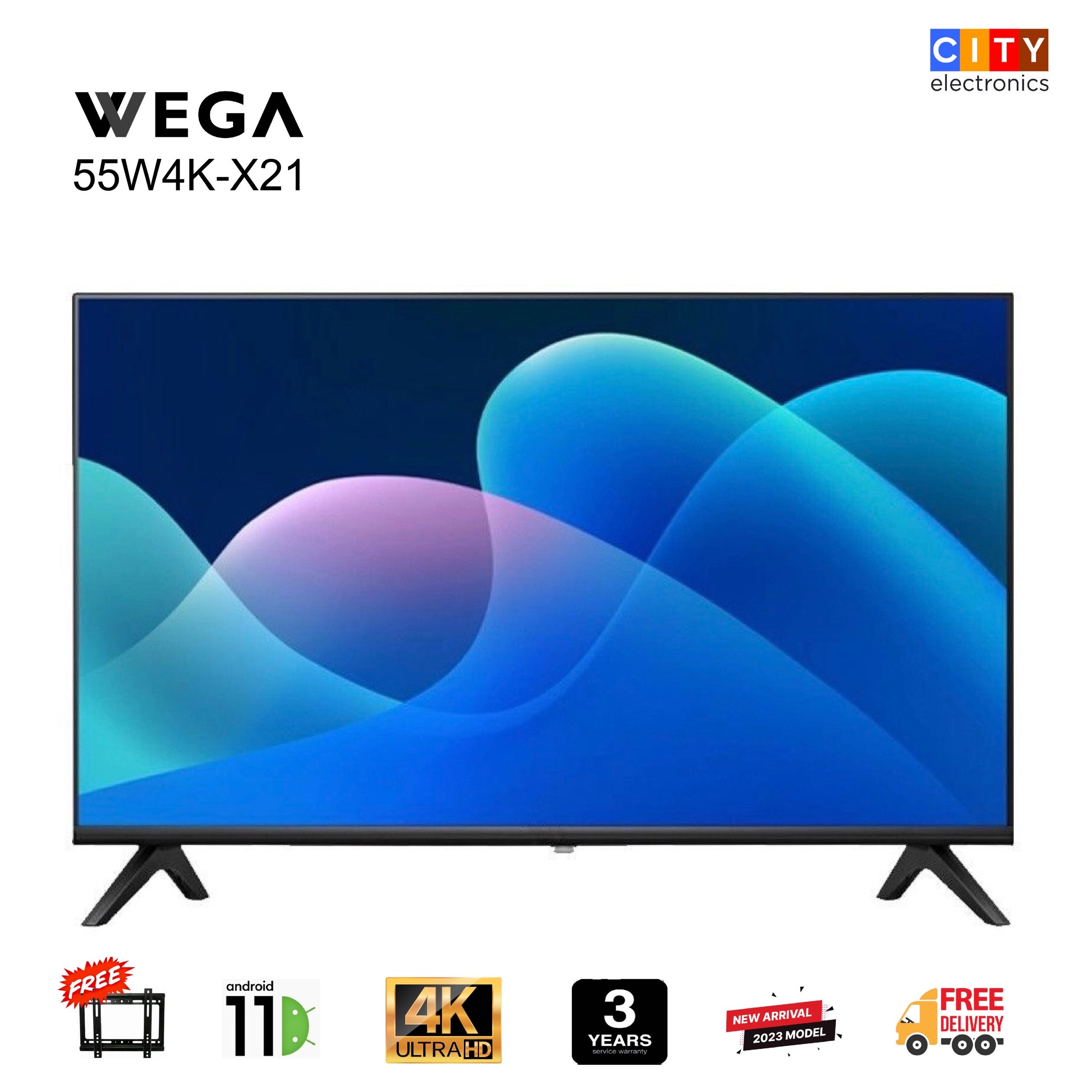 WEGA 55W4K-X11 55" UHD 4K Smart Double Glass LED TV With Bass Turbo ...