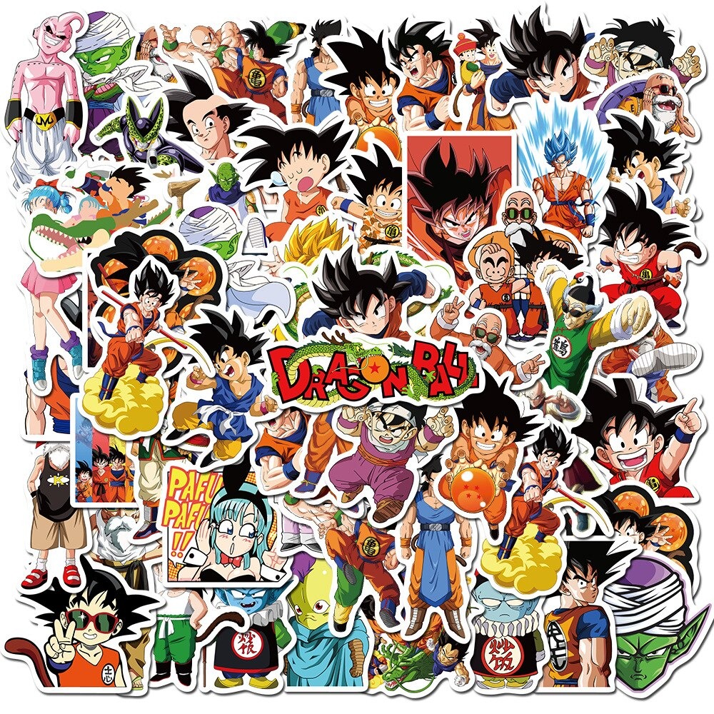 Artsy Home 25/50 Pcs Dragon Ball Z Anime Stickers for Laptops Cellphone ...