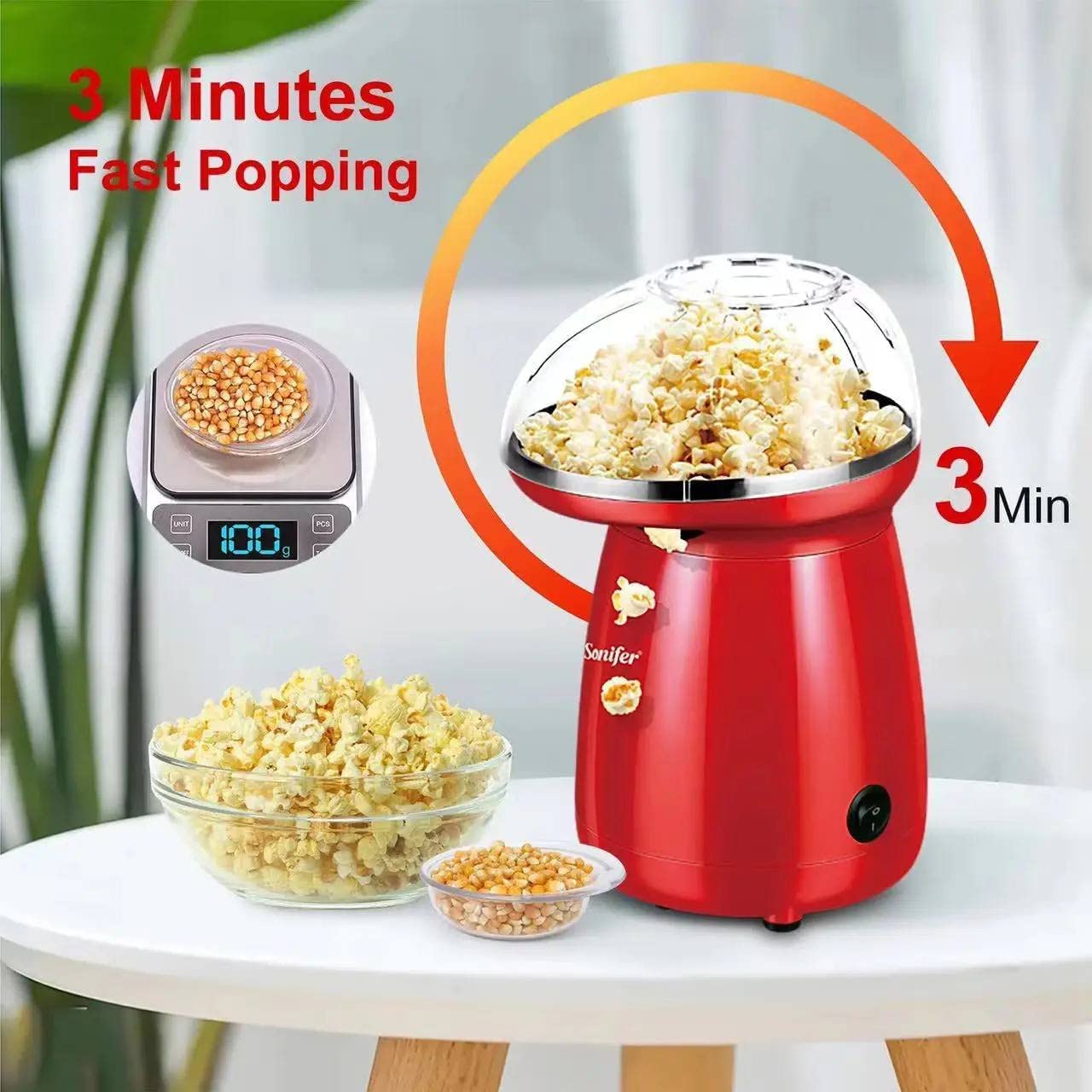 Sonifer Electric Hot Air Pop Corn Maker 1200W SF4014 | Daraz.com.np