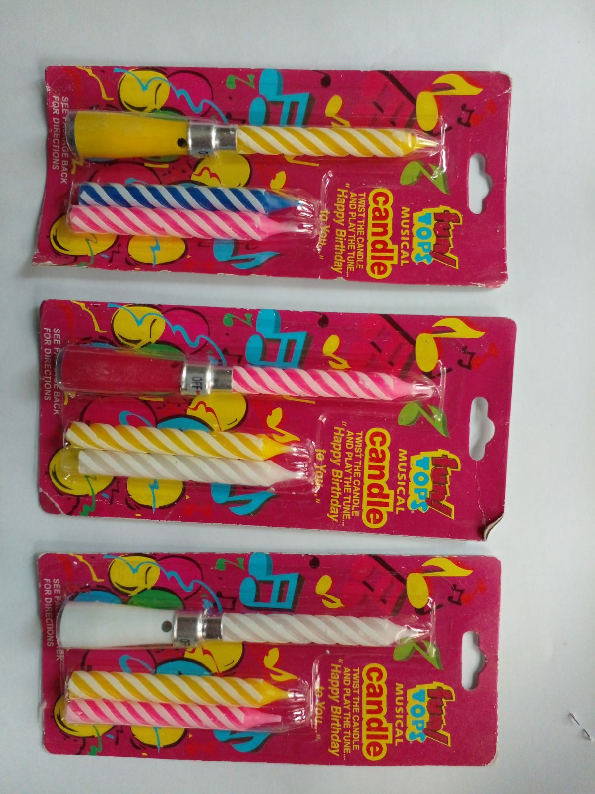 1 Packet Happy Birthday To You - Musical Candle Set With 2 Extra ...
