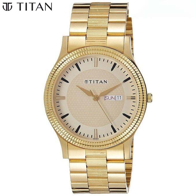 Titan Champagne Dial Analog Watch For Men - 1650Ym04 | Daraz.com.np