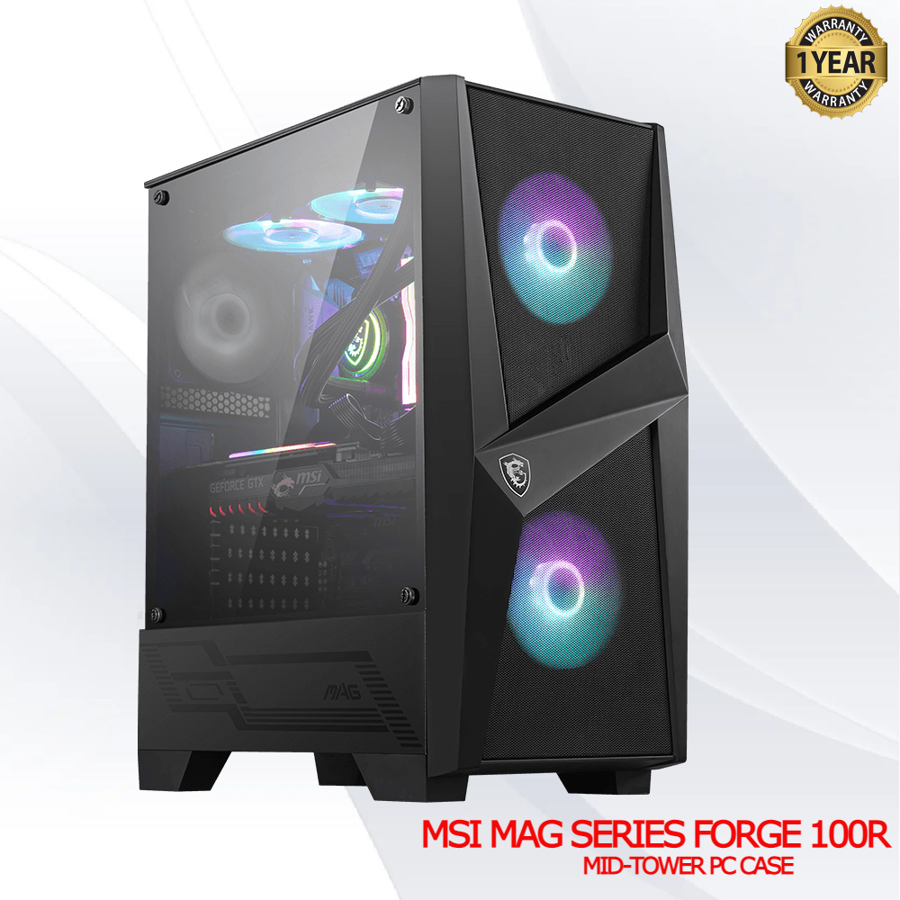 MSI MAG Series FORGE 100R, Mid-Tower Gaming PC Case | Daraz.com.np
