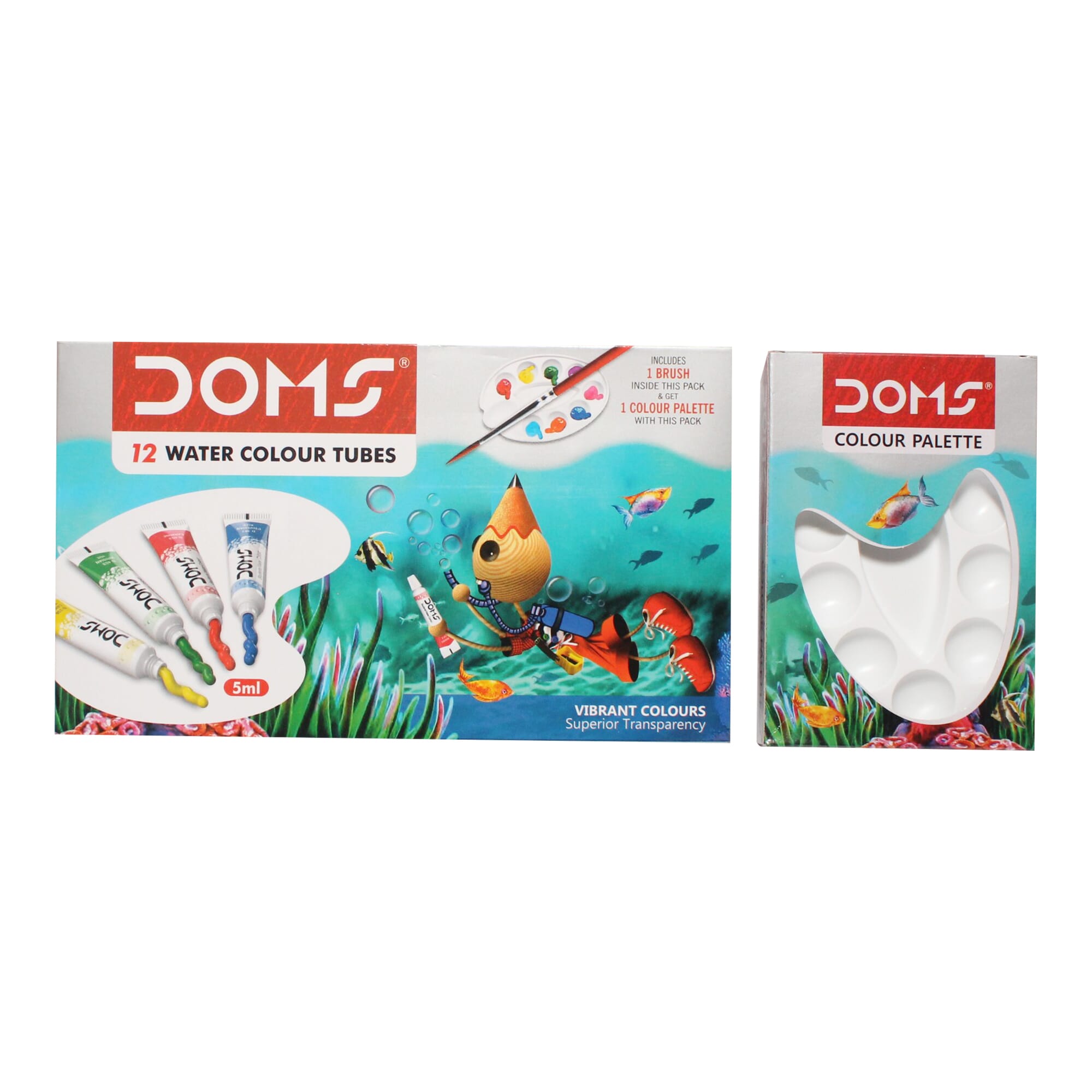 Doms 12 Water Color Tubes With Color Plate | Daraz.com.np