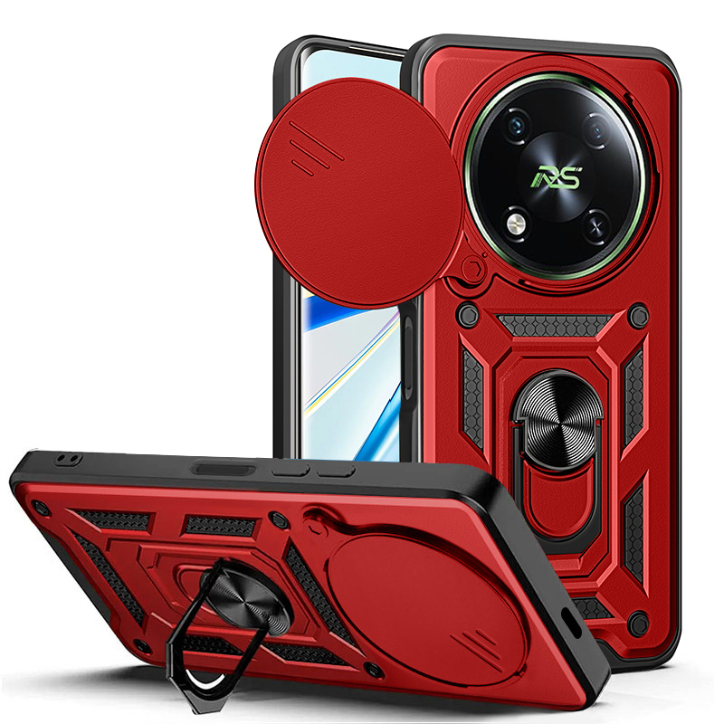 Vantime for itel RS4 4G Case Stand Slide Lens Cover Shockproof Hard ...