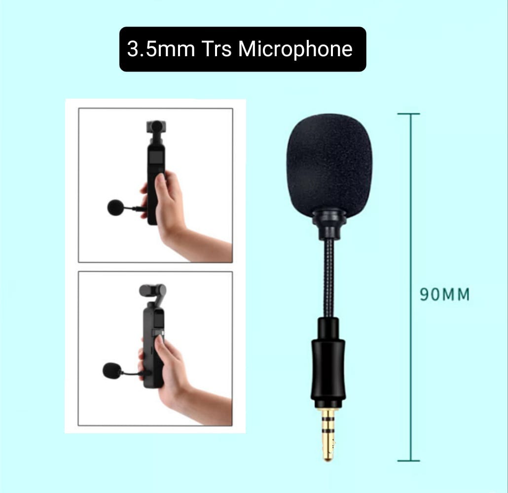 3.5mm Trs Microphone For Go Pro Hero and Dji Osmo ( 90mm TRS Microphone ...