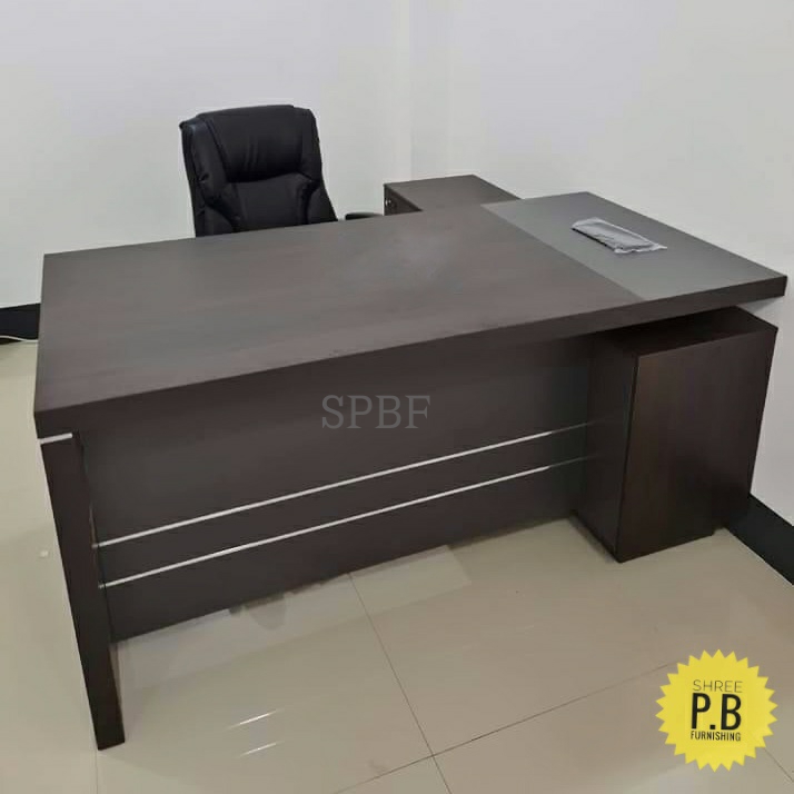Home/Office 1.6m Modern Executive Desk with Side Cabinet-MDF Board ...