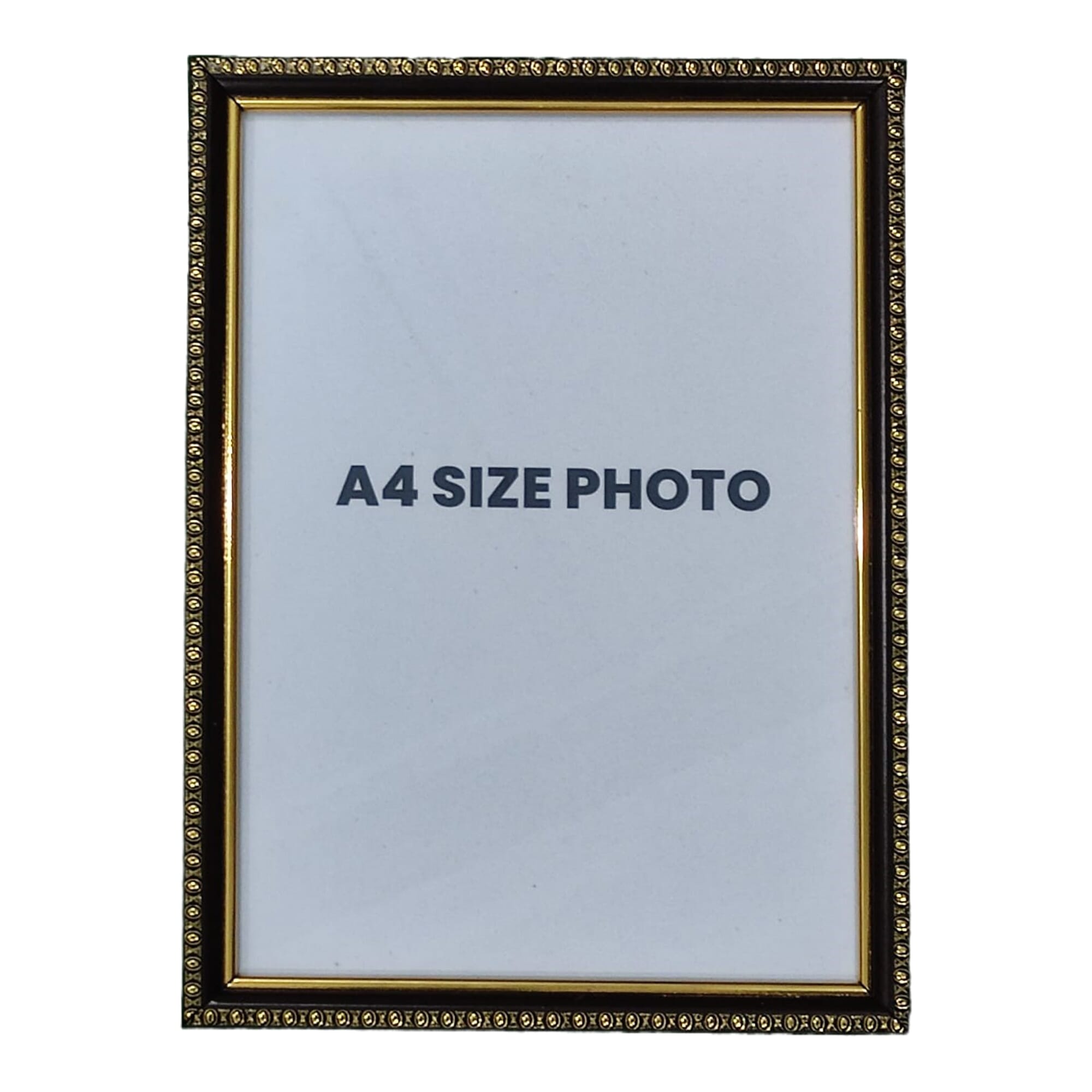 Brown Color Single Border Wooden Photo Frame A4 Size | Pattern Border ...