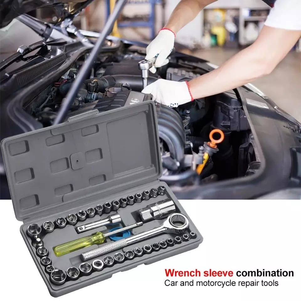 GD 40 In 1 Wrench Tool Kit and Socket Tool Box Set | Daraz.com.np