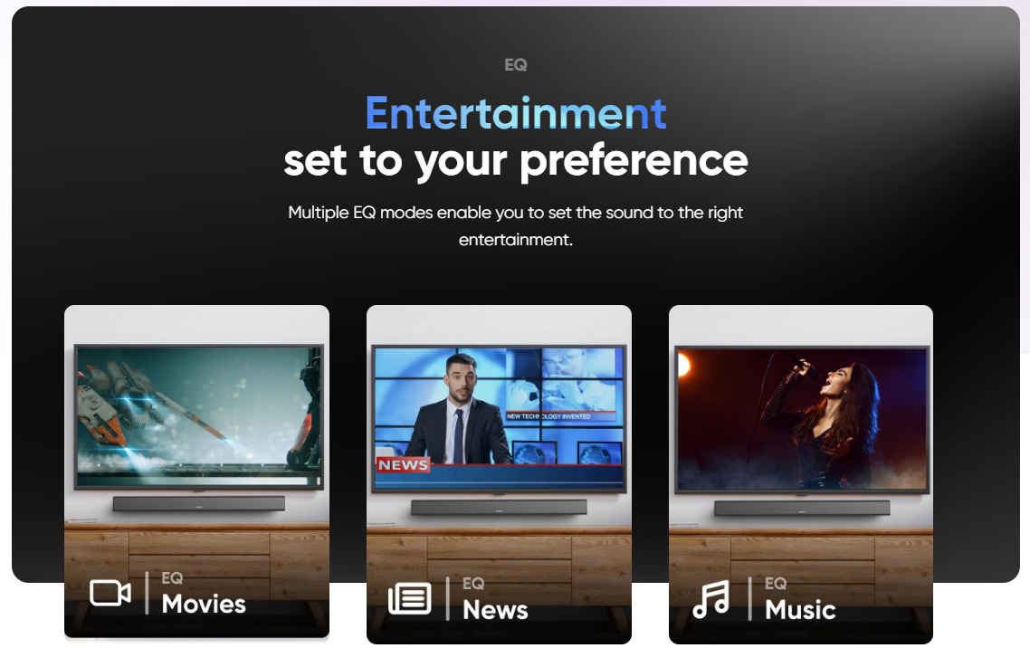 Mivi Fort S100 With 2 Inbuilt Subwoofers100W Bluetooth Soundbar Speaker ...