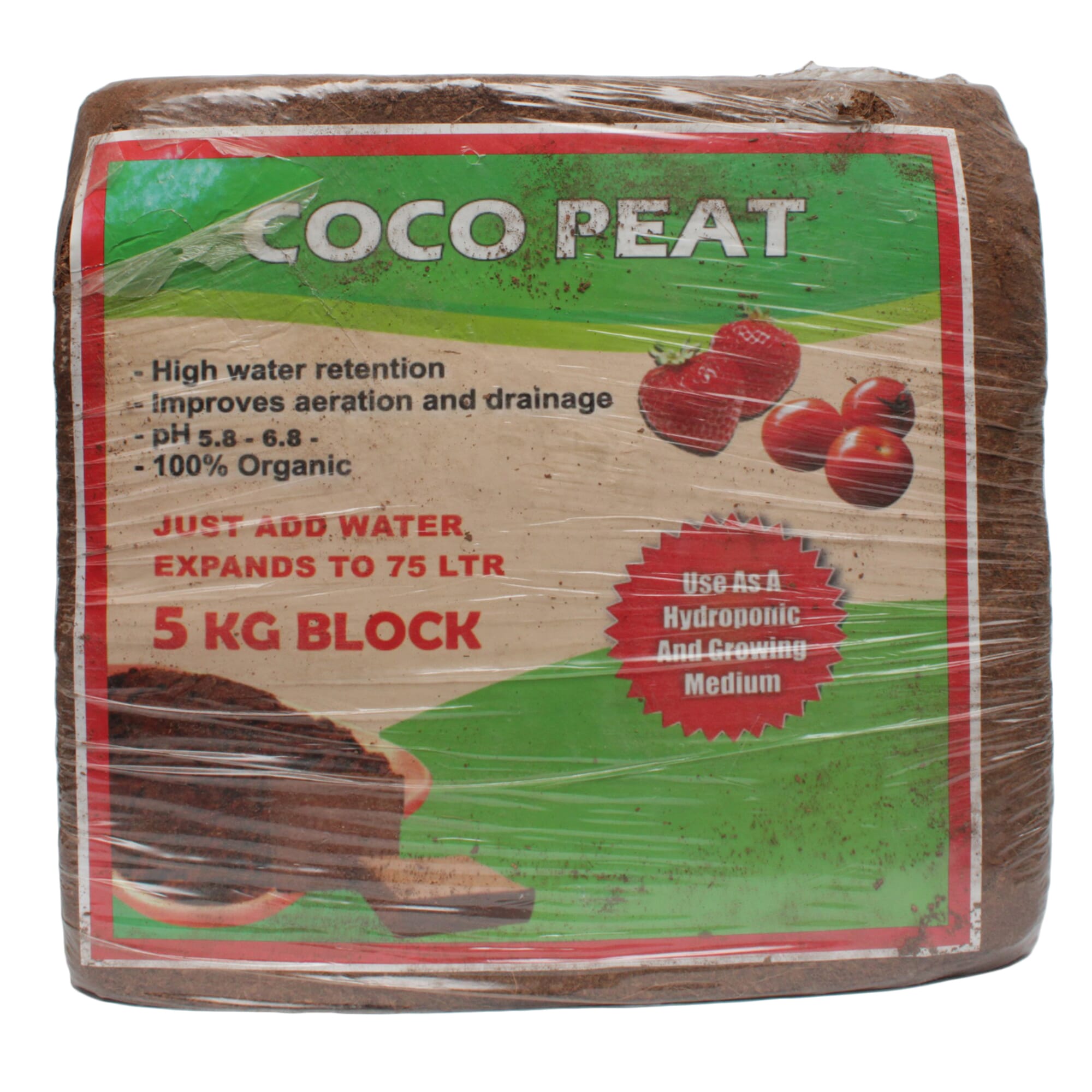 Coco Peat Growing Medium For Plants Low EC 5 Kg block | Daraz.com.np