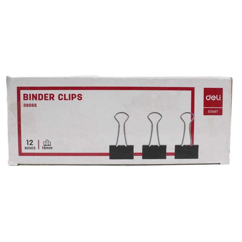 Deli 38563 Binder Clips-12 Boxes | Daraz.com.np