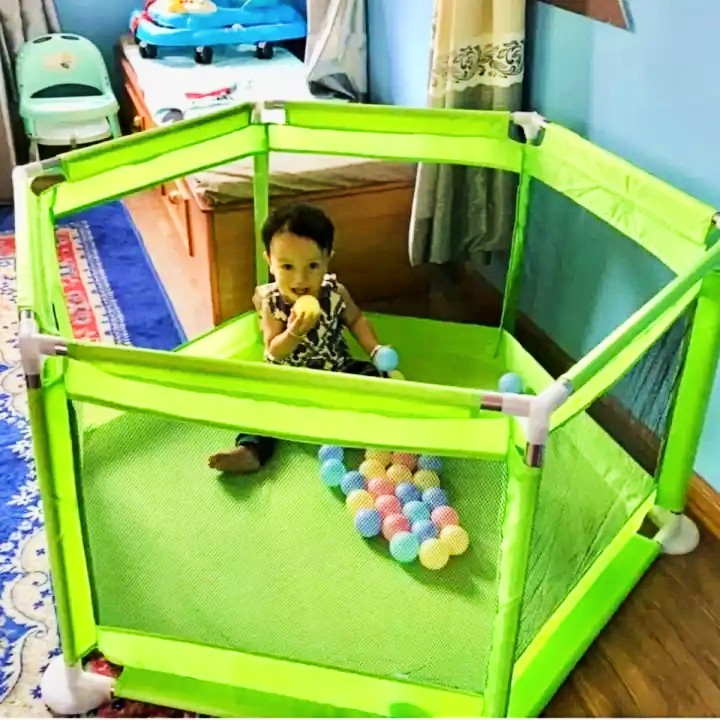 Kids Playing Fence With 30 Pcs Soft Ball | Daraz.com.np