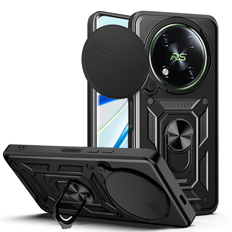 Vantime for itel RS4 4G Case Stand Slide Lens Cover Shockproof Hard ...