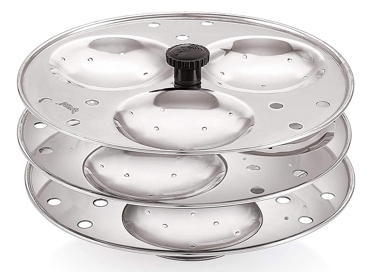 Dynore Stainless Steel Idli Stand Idli Maker 3 x 3 Plates (9 Idli ...