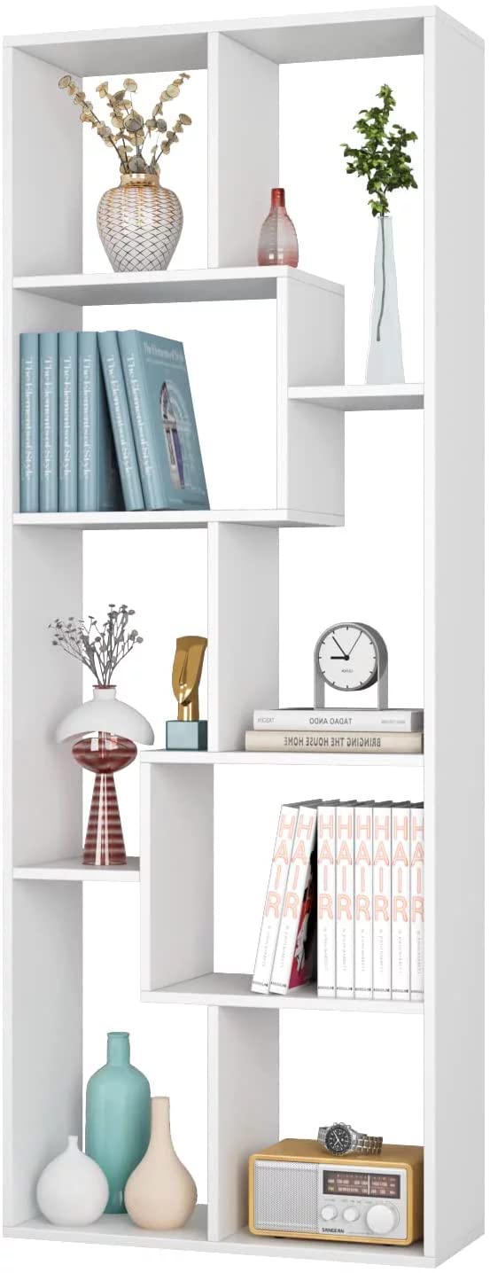 Kamakhya decor 8 Shelves Modern Simple MDF Wood Book Shelf with Storage ...