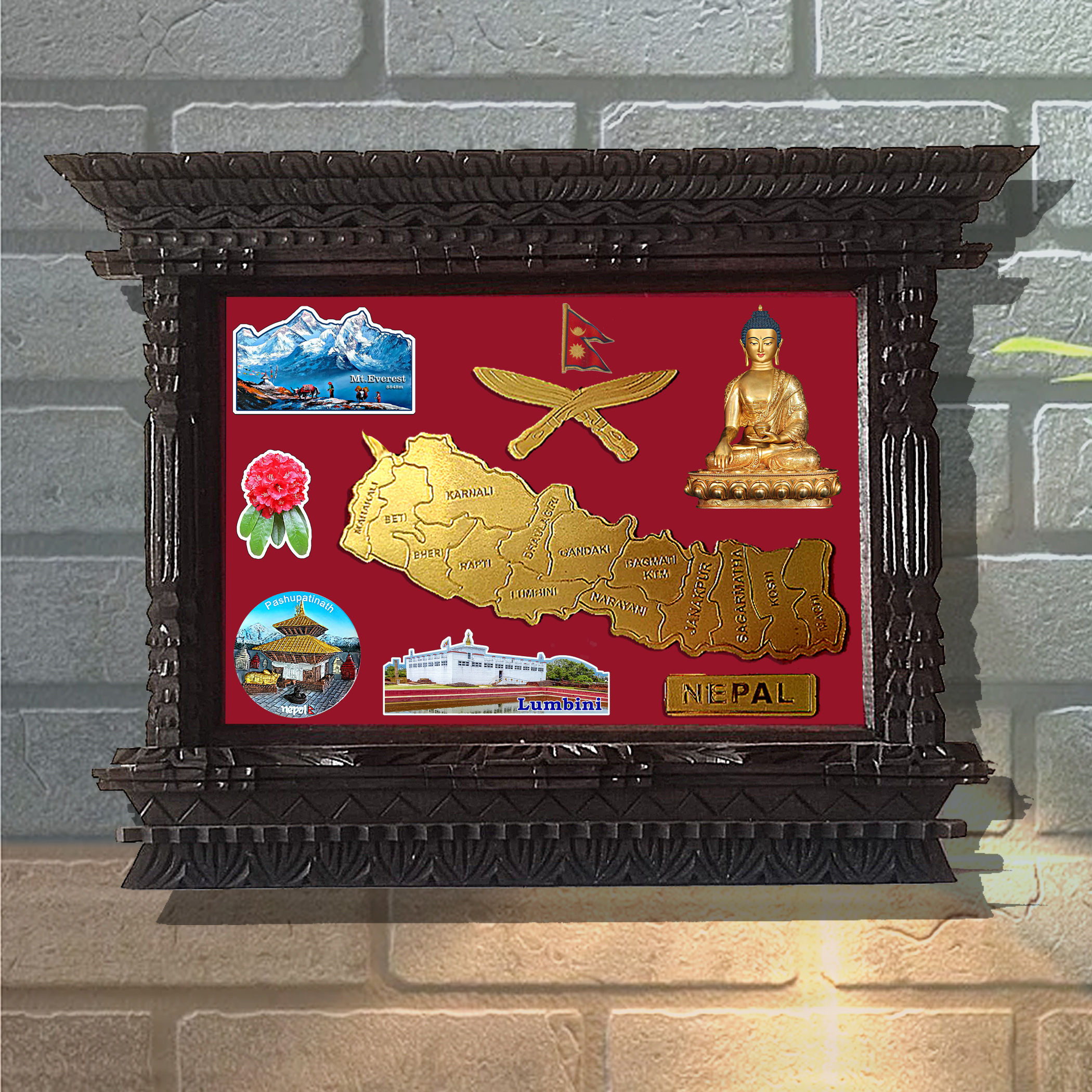 Nepal Map Wooden Handmade Frame | Daraz.com.np