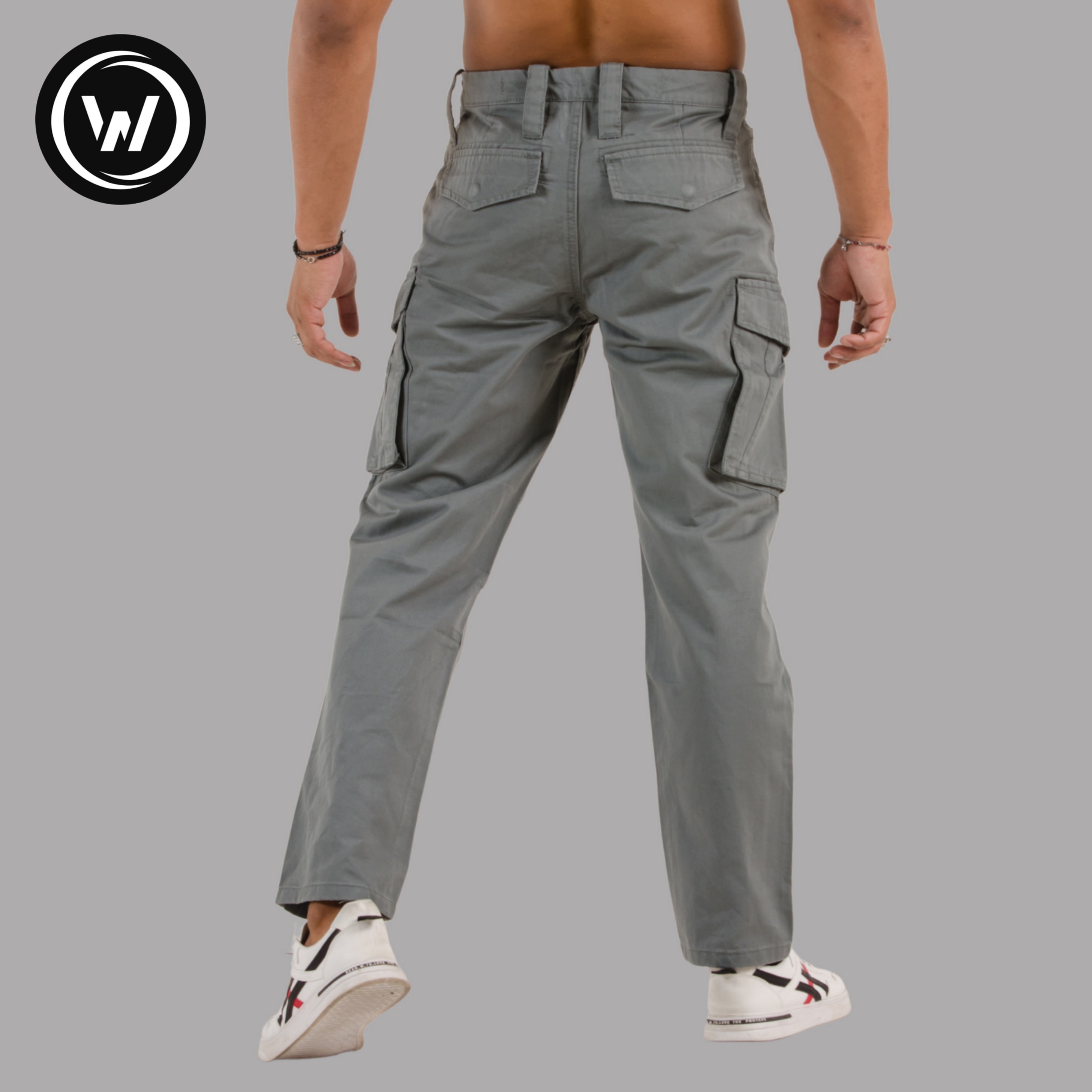 Wraon Green Solid Premium Cotton Twill Fancy Cargo Box Pant For Men ...