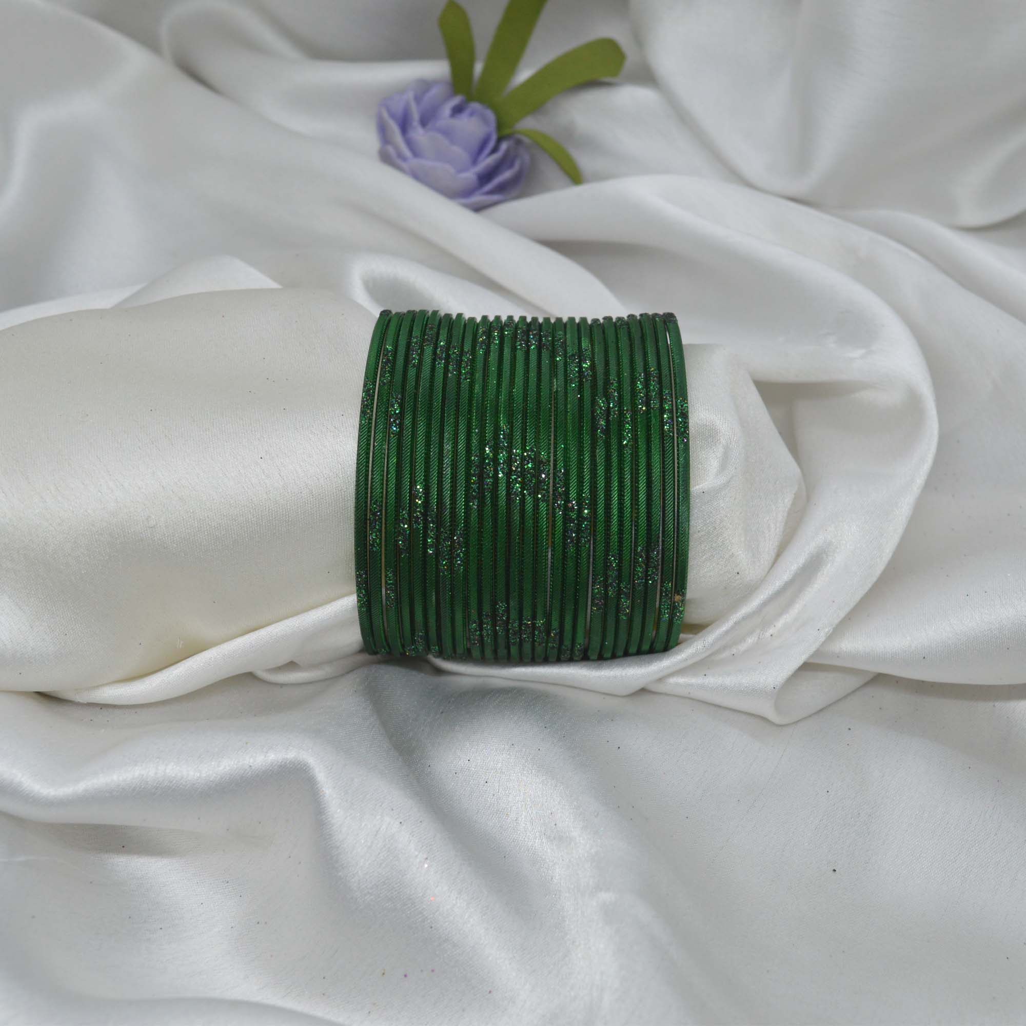 Jewels of Nepal Green Bangles / Chura / Churi For Women- 2 dozens ...