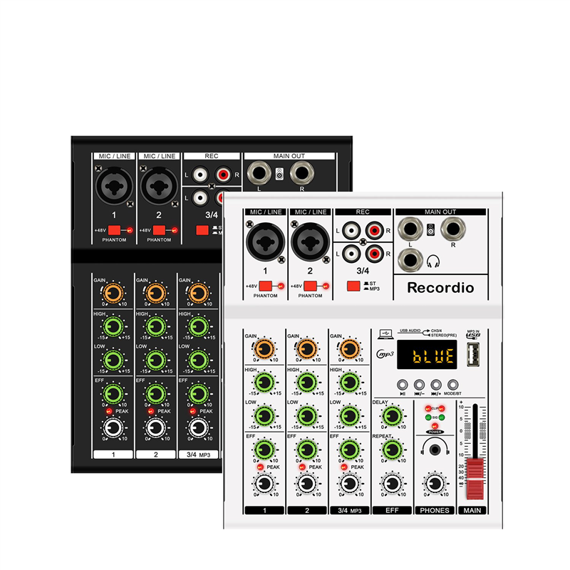 -A4 Professional Portable Digital Dj Console with USB Mixer Border Live ...