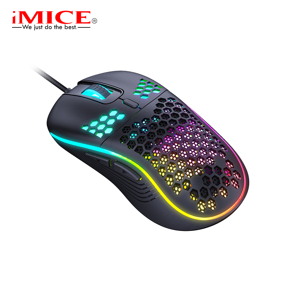 iMice T98 7200 DPI RGB USB Wired Gaming Mouse Lightweight Programmable ...