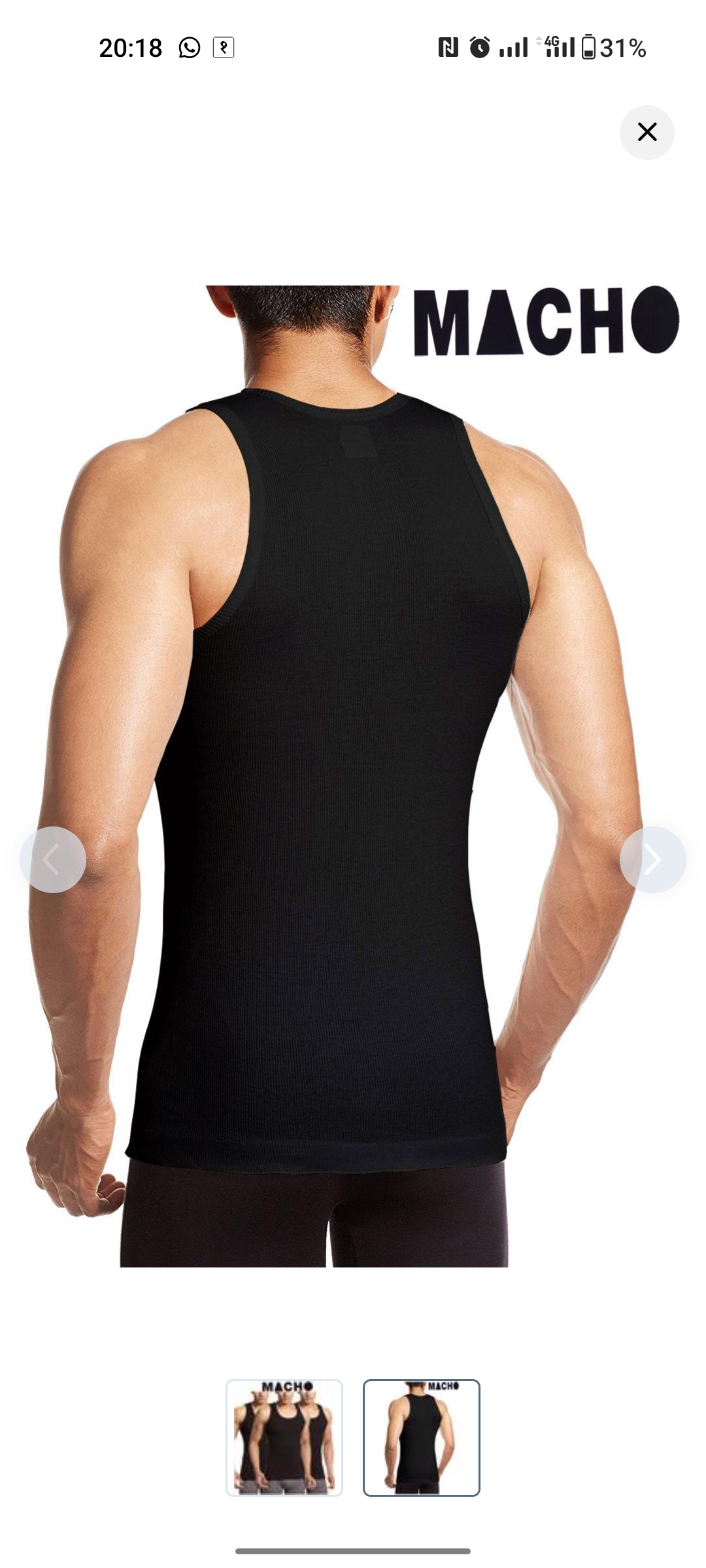 Amul Macho Derby Sleeveless Black Cotton Vest For Men | Daraz.com.np