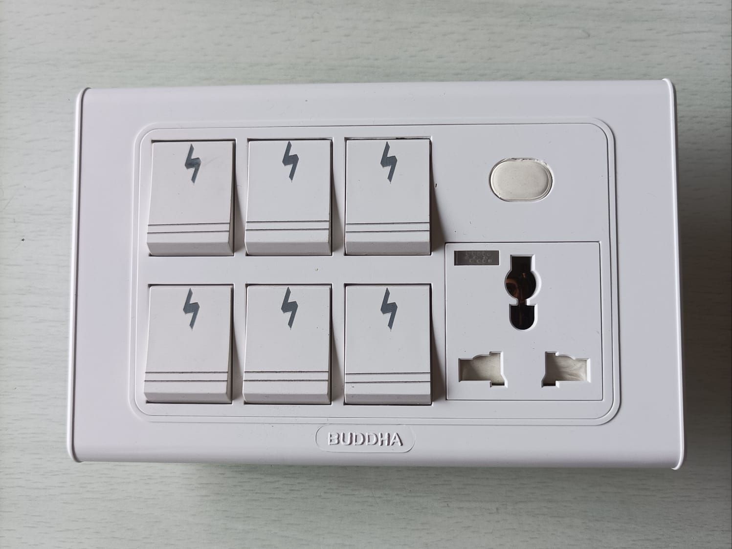 6 Gang Switch With Socket + Indicator Premium Switches | Daraz.com.np