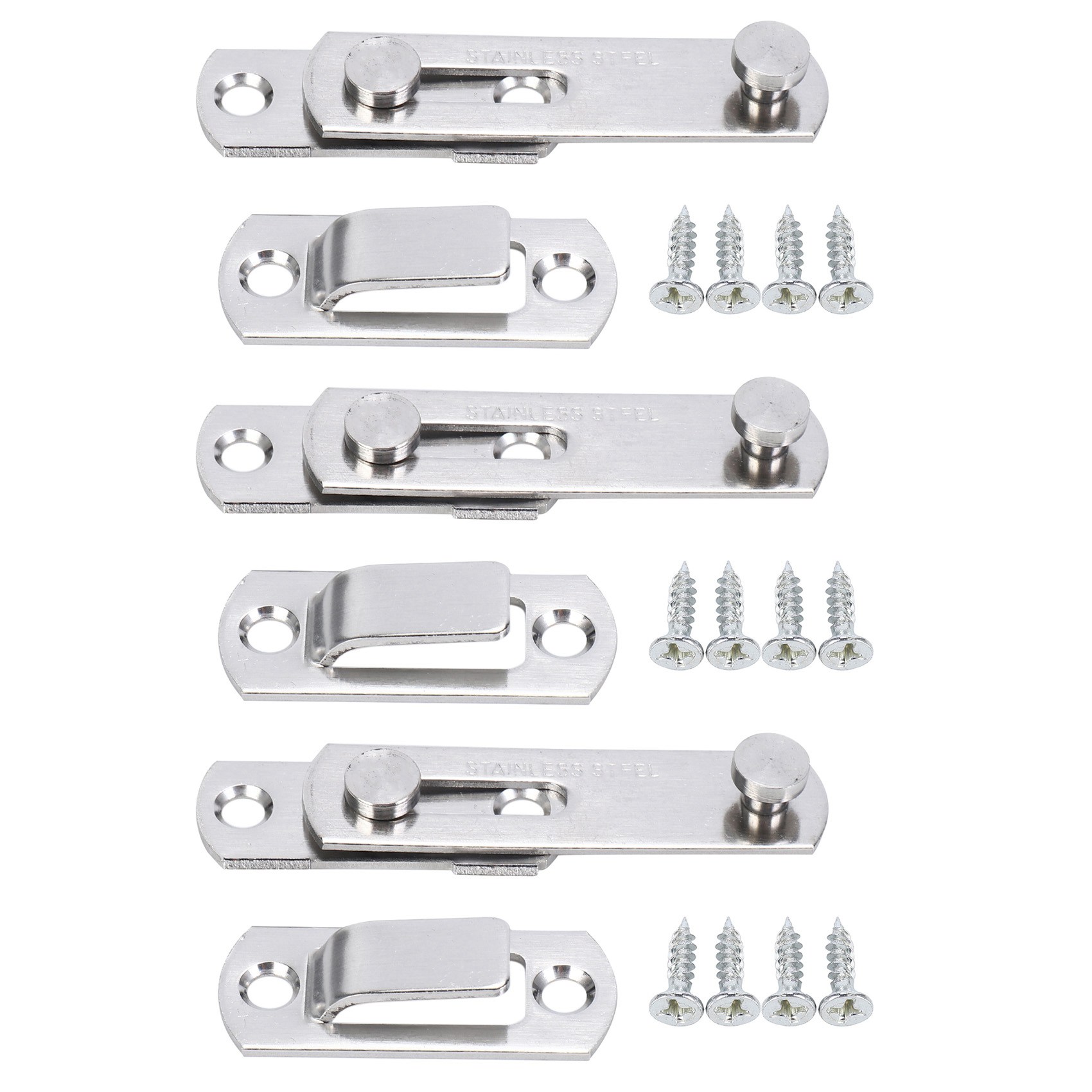 XHHDQES 3X Hasp Latch METAL Hasp Latch Lock Sliding Door Lock for ...