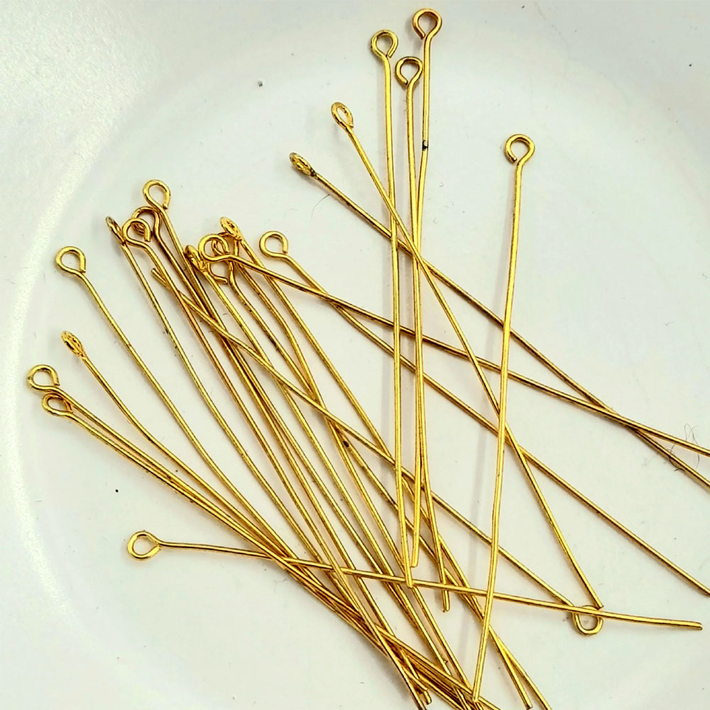 Stainless Steel Gold Eye Pins For Jewelry Crafts | Daraz.com.np
