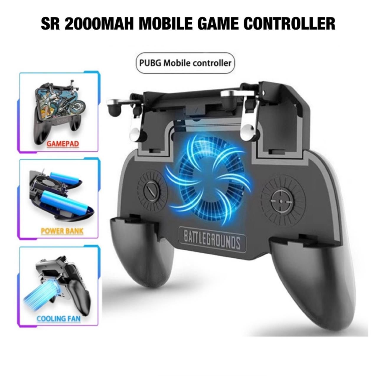 Bizzy SR PUBG Joystick Controller Gamepad Phone Cooler Power Bank Free ...